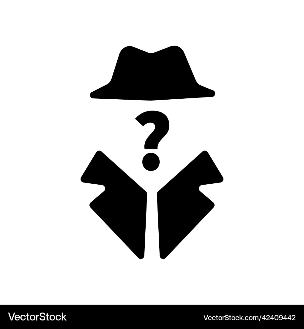 Anonymous person icon confidentiality concept Vector Image