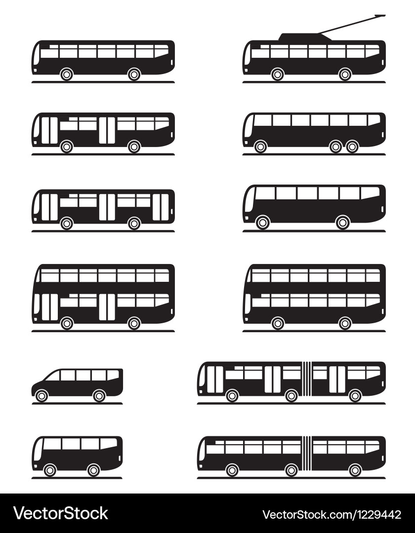 Buses and coaches Royalty Free Vector Image - VectorStock