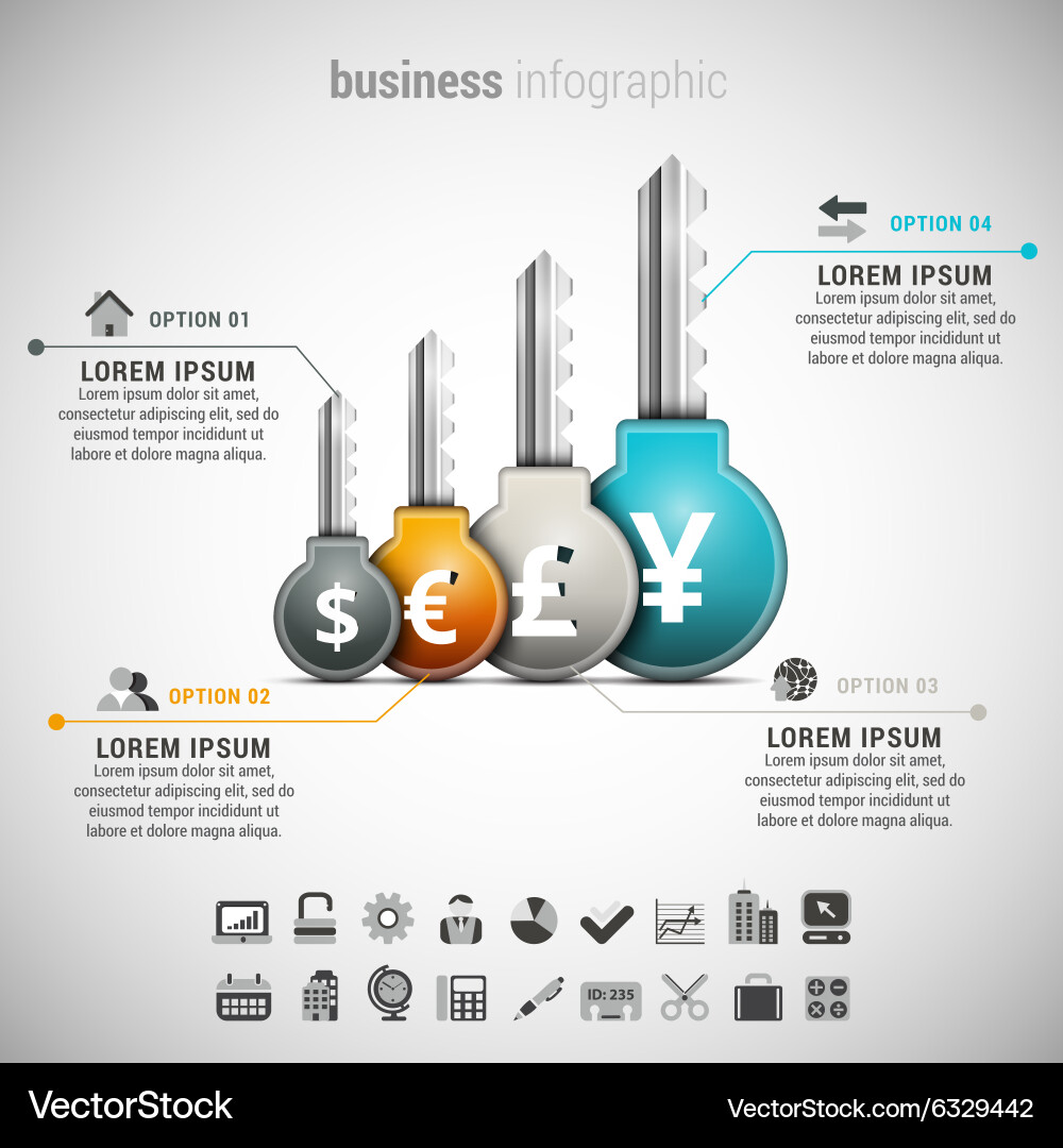 Business infographic Royalty Free Vector Image