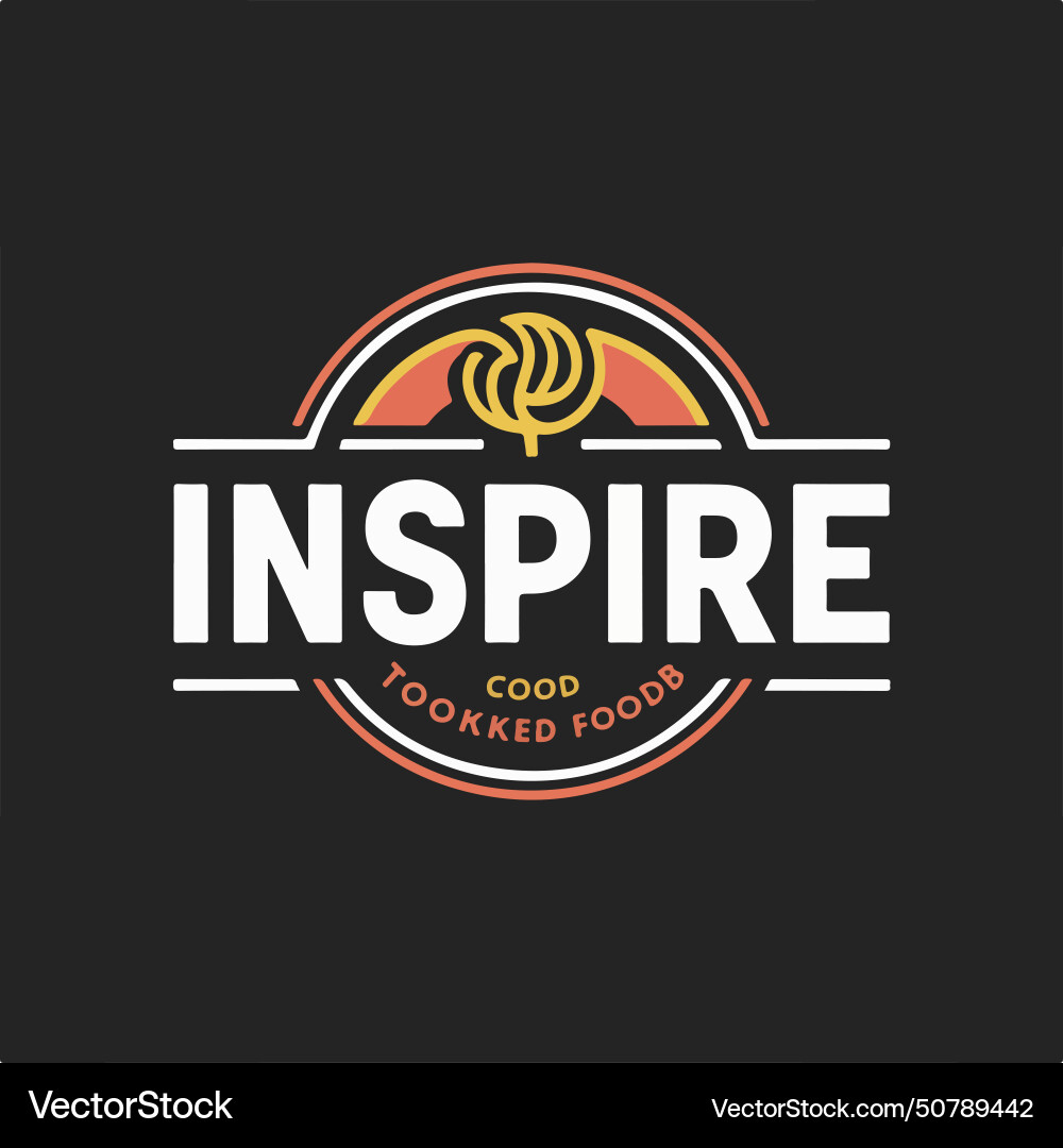 Cooked and food logo Royalty Free Vector Image