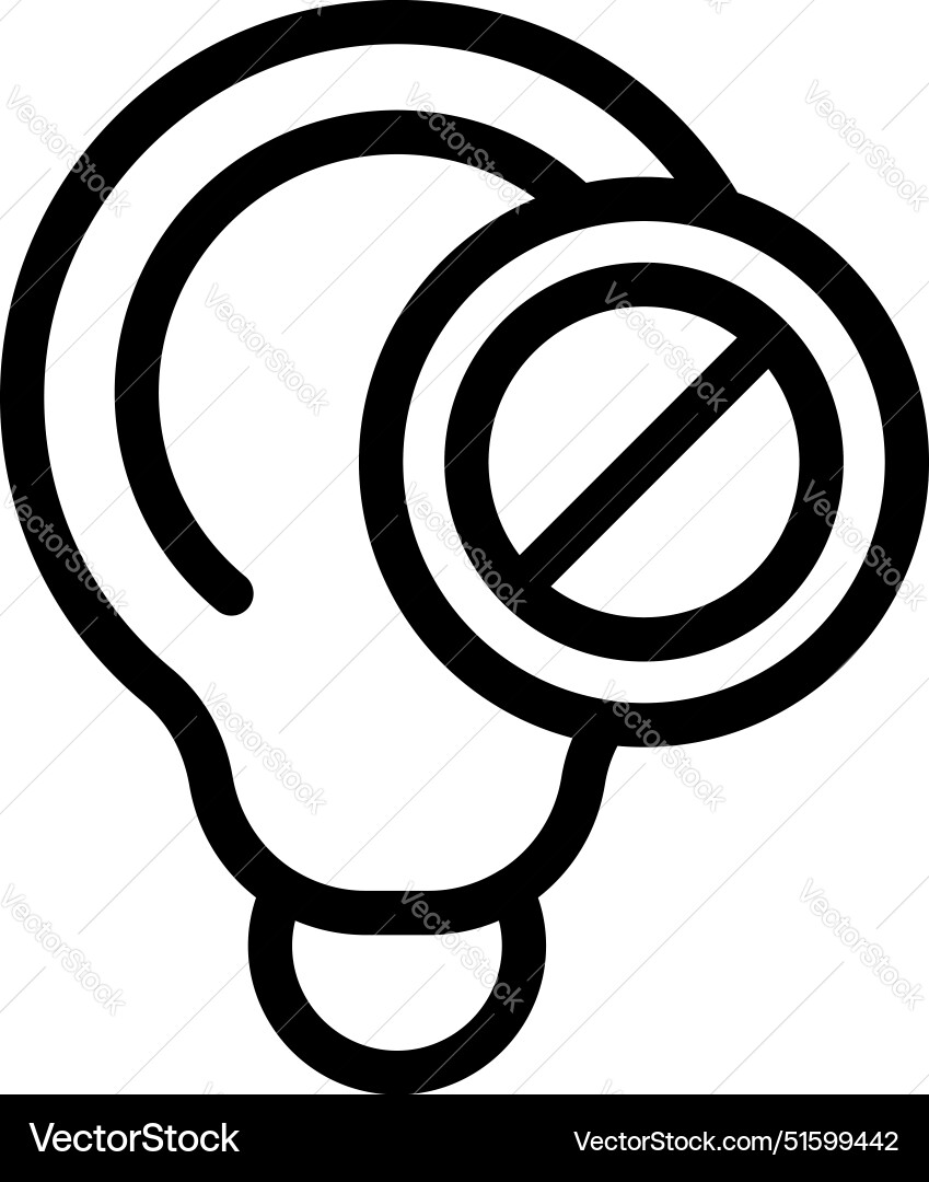 Human ear with hearing problem represented Vector Image