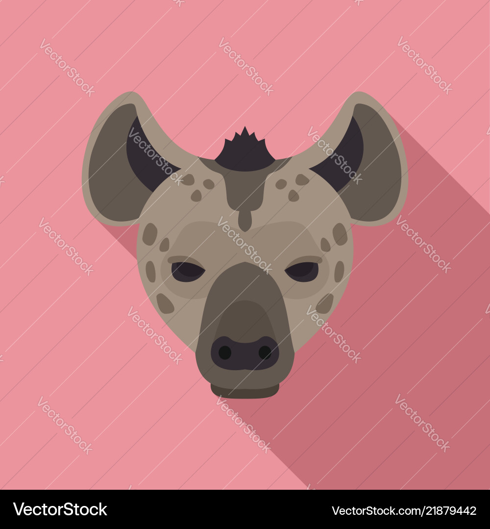 Hyena icon flat style Royalty Free Vector Image