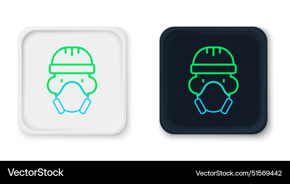 Line nuclear power plant worker wearing Royalty Free Vector