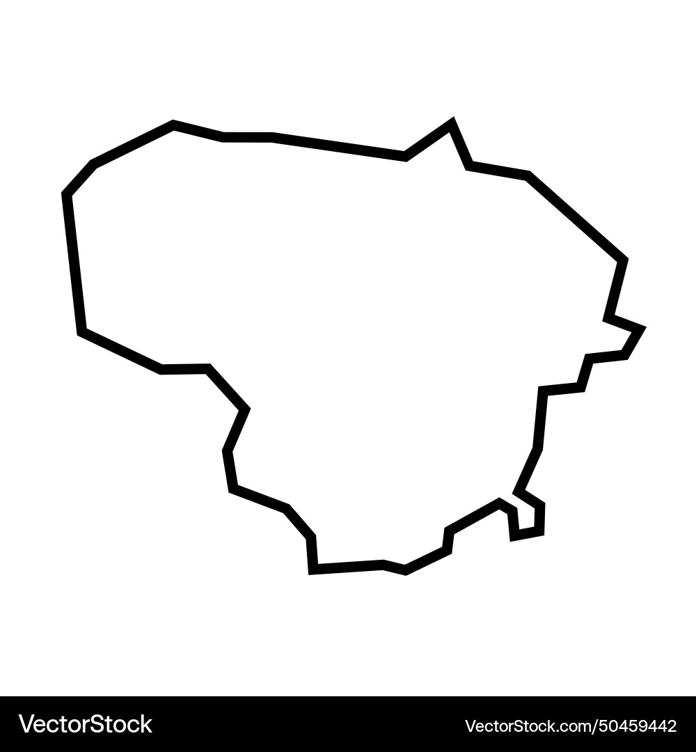 Lithuania country map thick outline icon Vector Image