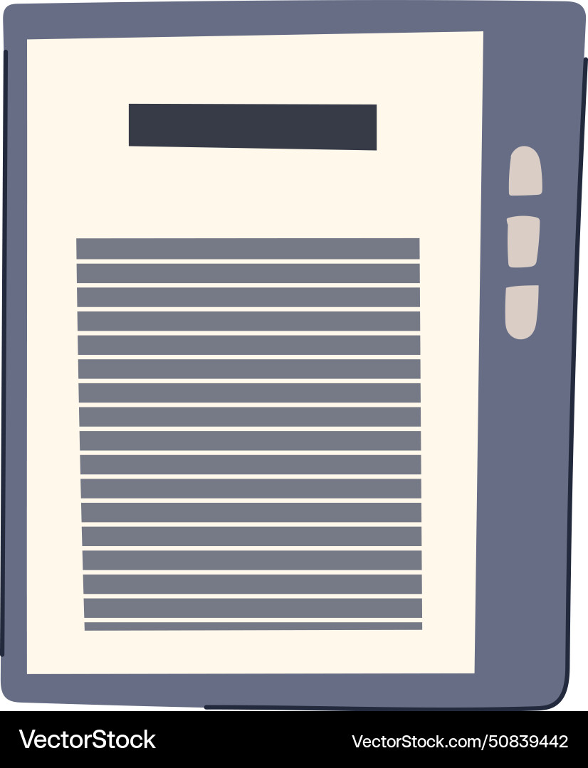 Reader e-reader cartoon Royalty Free Vector Image