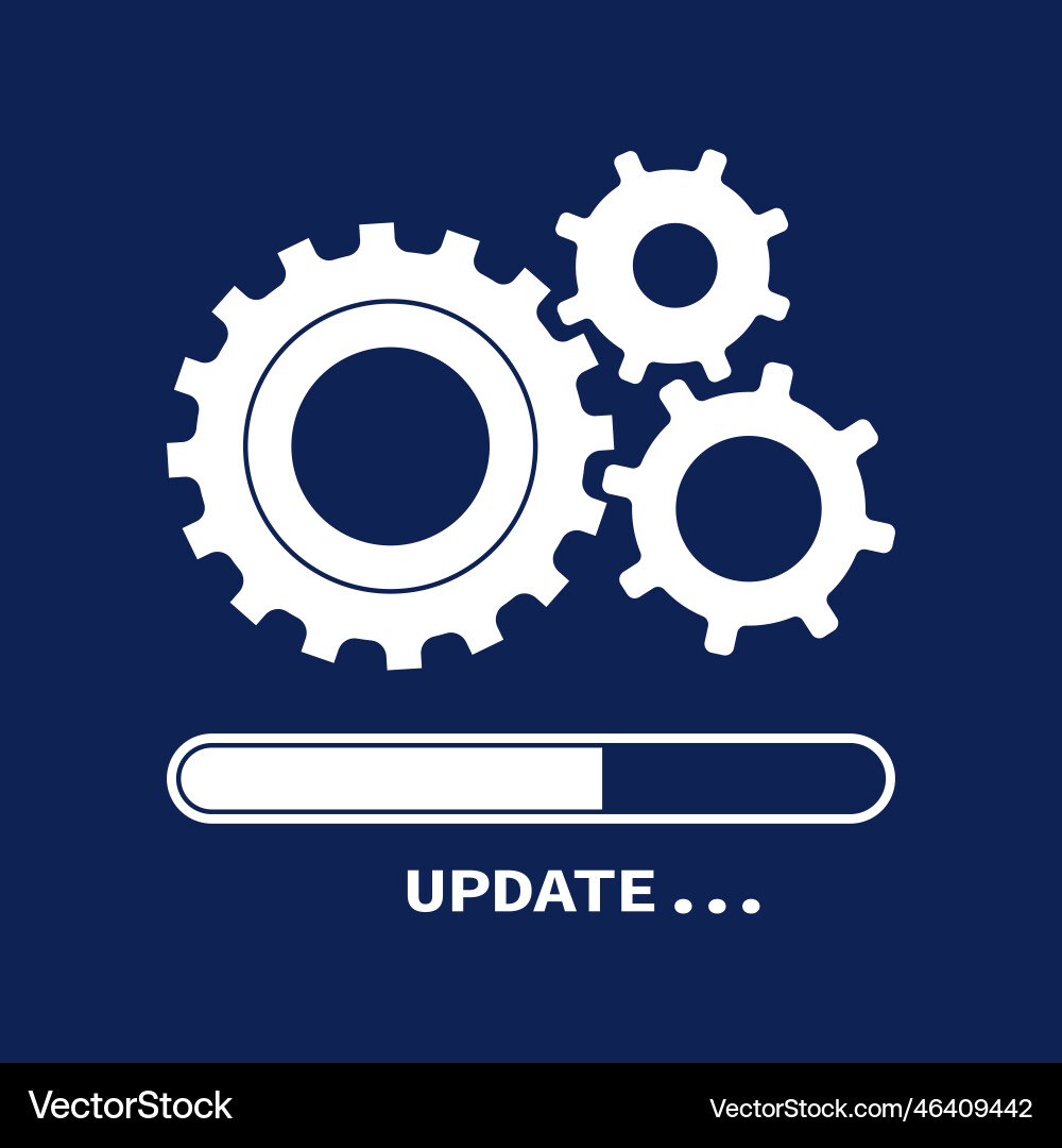 System Update Progress Icon – Royalty-Free Vector | VectorStock