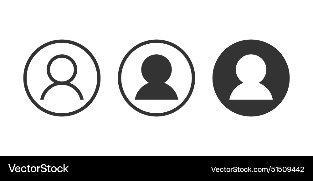 User icon in trendy flat style or symbol Vector Image