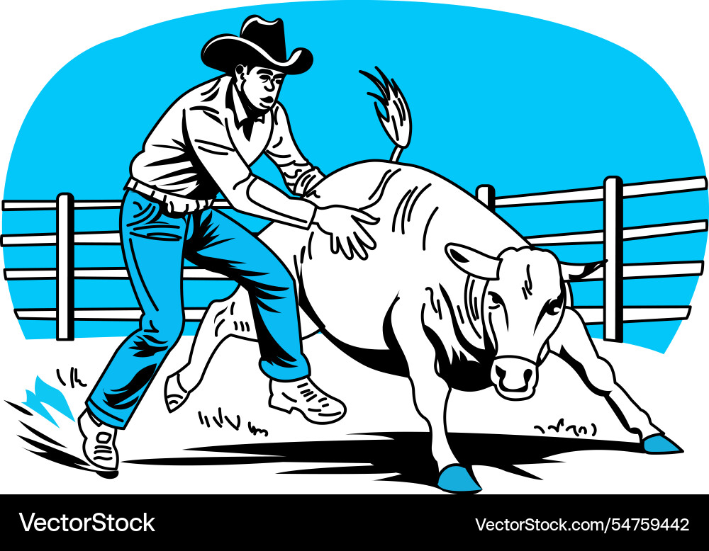 Vintage style cowboy Royalty Free Vector Image