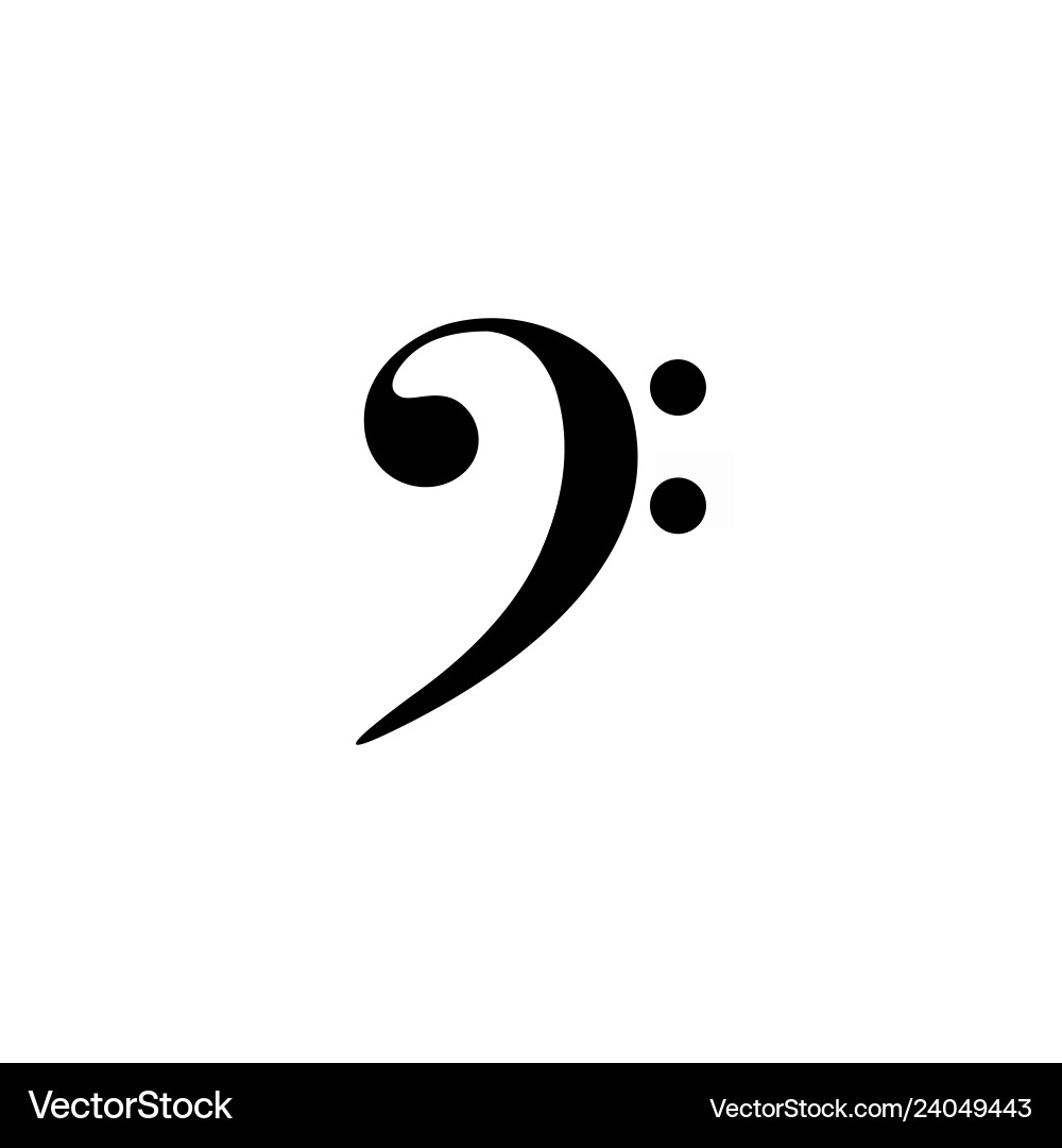 Bass clef Royalty Free Vector Image - VectorStock
