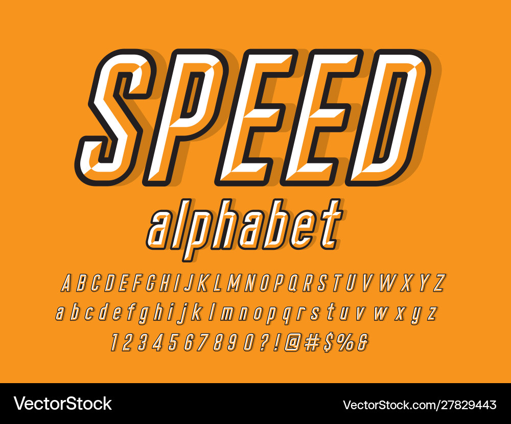 Chisel font Royalty Free Vector Image - VectorStock