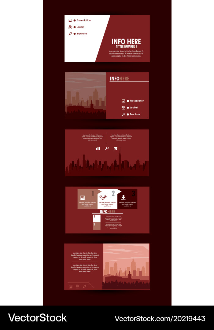 City brochure infographic Royalty Free Vector Image
