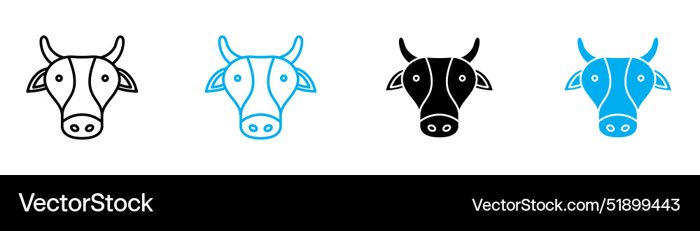 Cow icon perfect for agricultural Royalty Free Vector Image