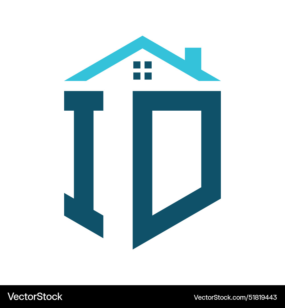 Id house logo design template letter Royalty Free Vector