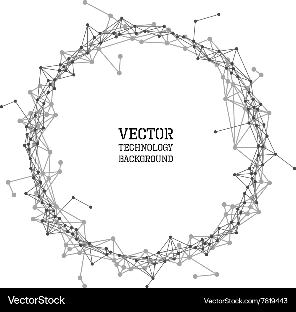 Network abstract polygonal circle background Vector Image
