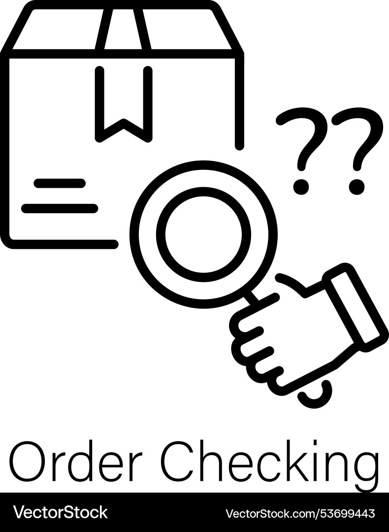 Order checking Royalty Free Vector Image - VectorStock