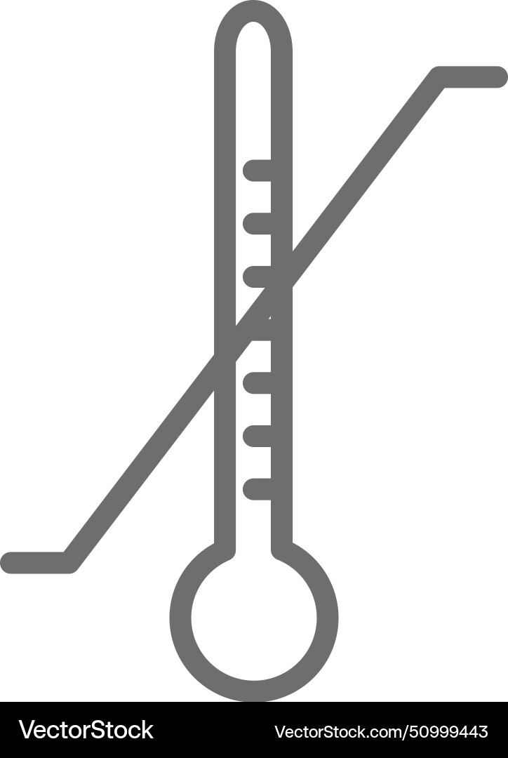 Temperature limitation line icon Royalty Free Vector Image