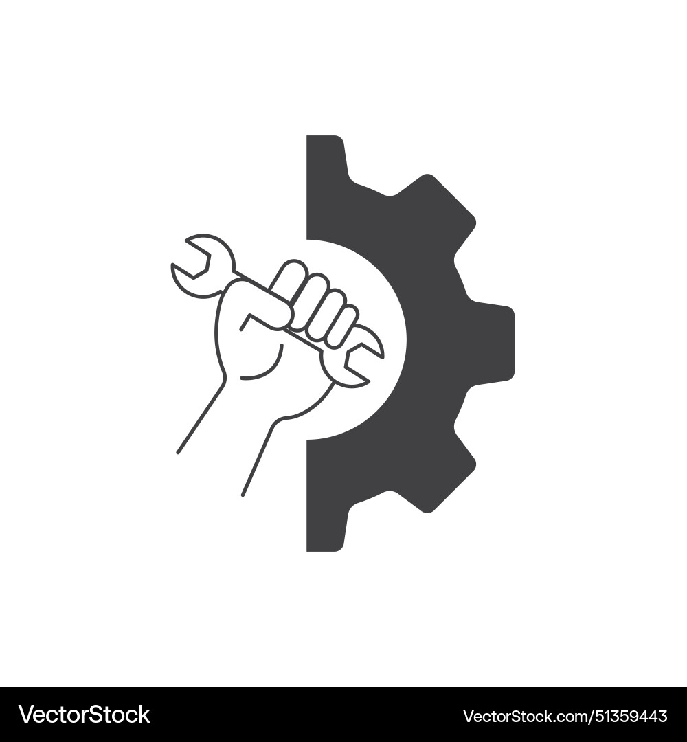 Wrench logo icon Royalty Free Vector Image - VectorStock