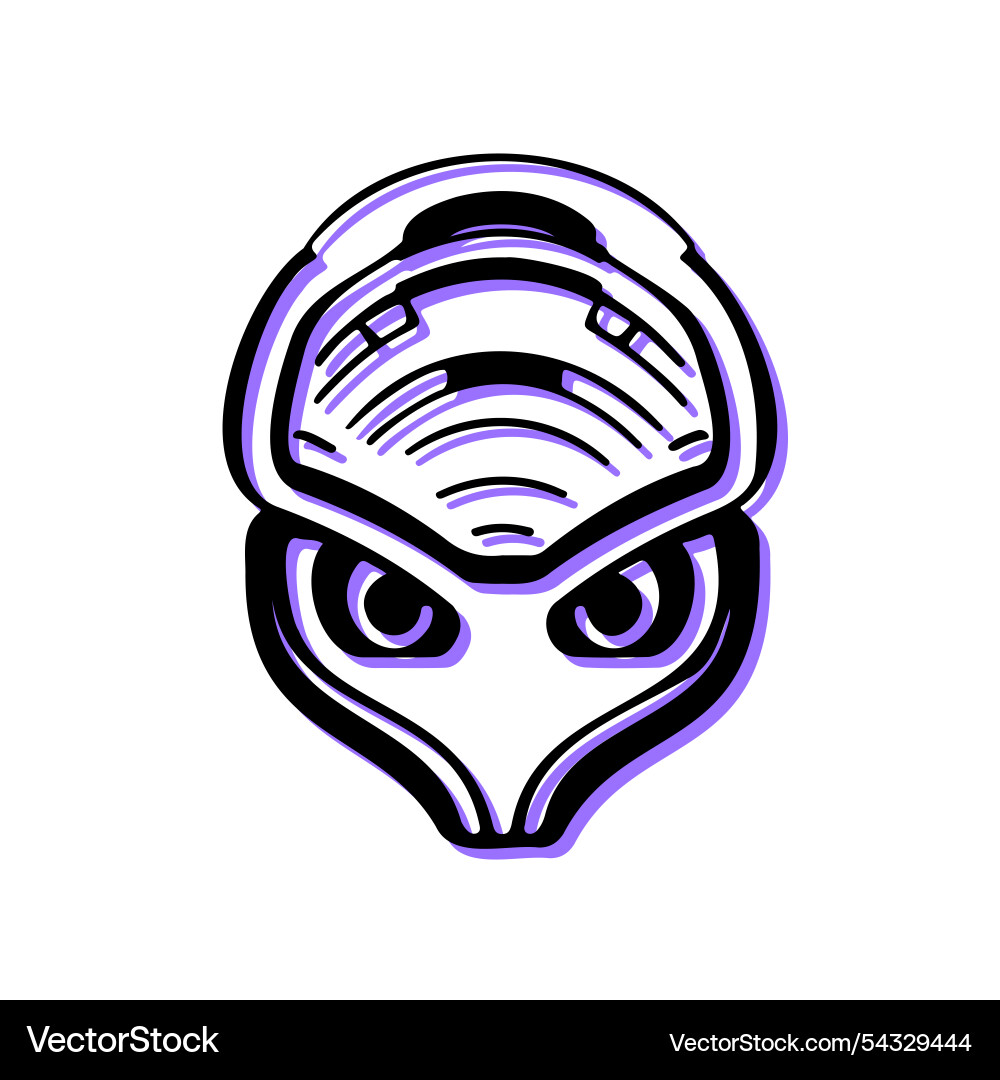 Alien head mascot logo design concept Royalty Free Vector