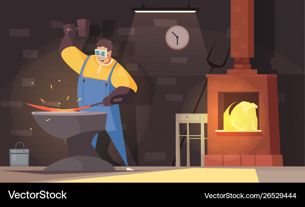 Blacksmith background Royalty Free Vector Image