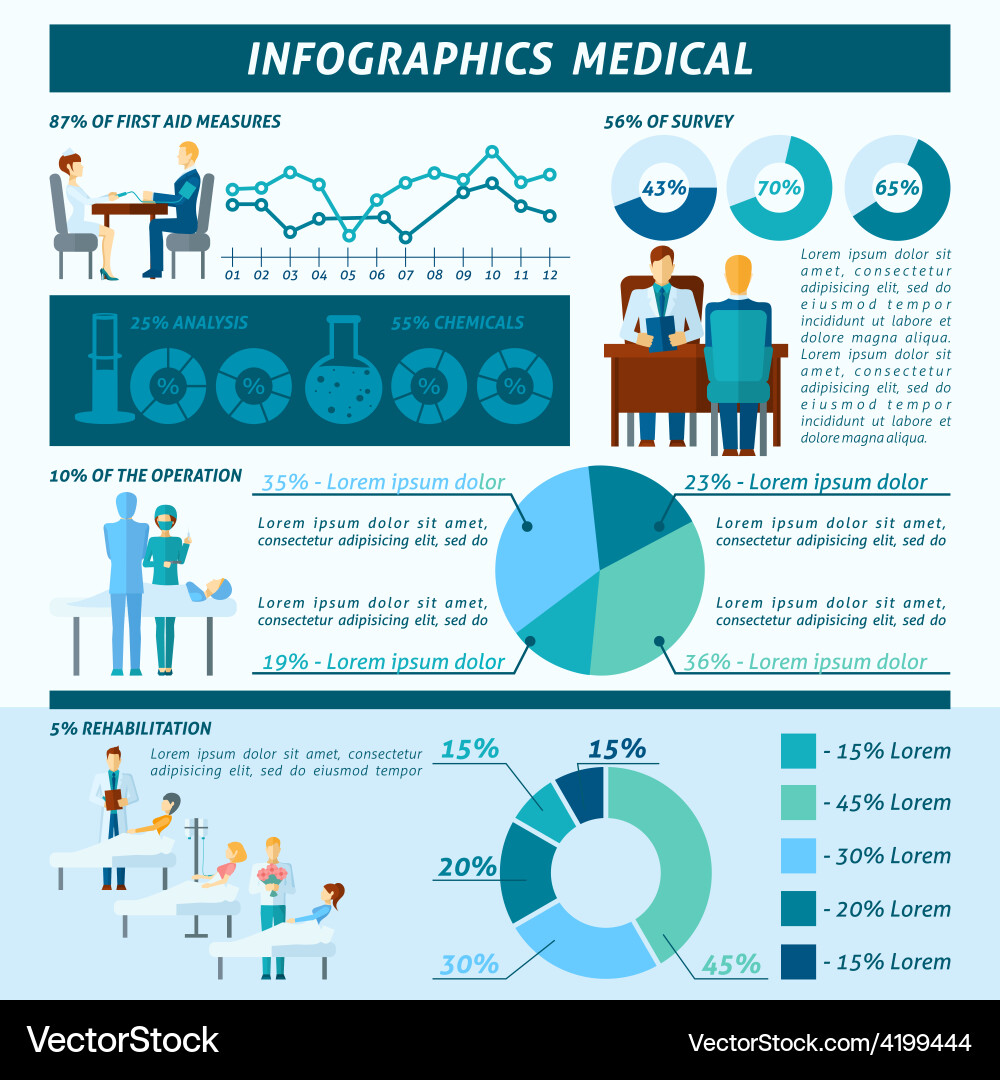 Doctor infographic set Royalty Free Vector Image