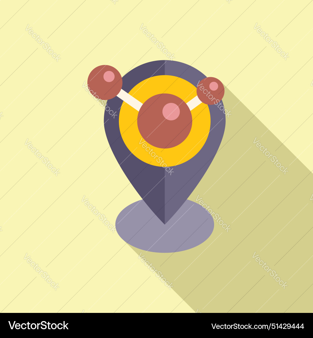 Flat design of location pin Royalty Free Vector Image