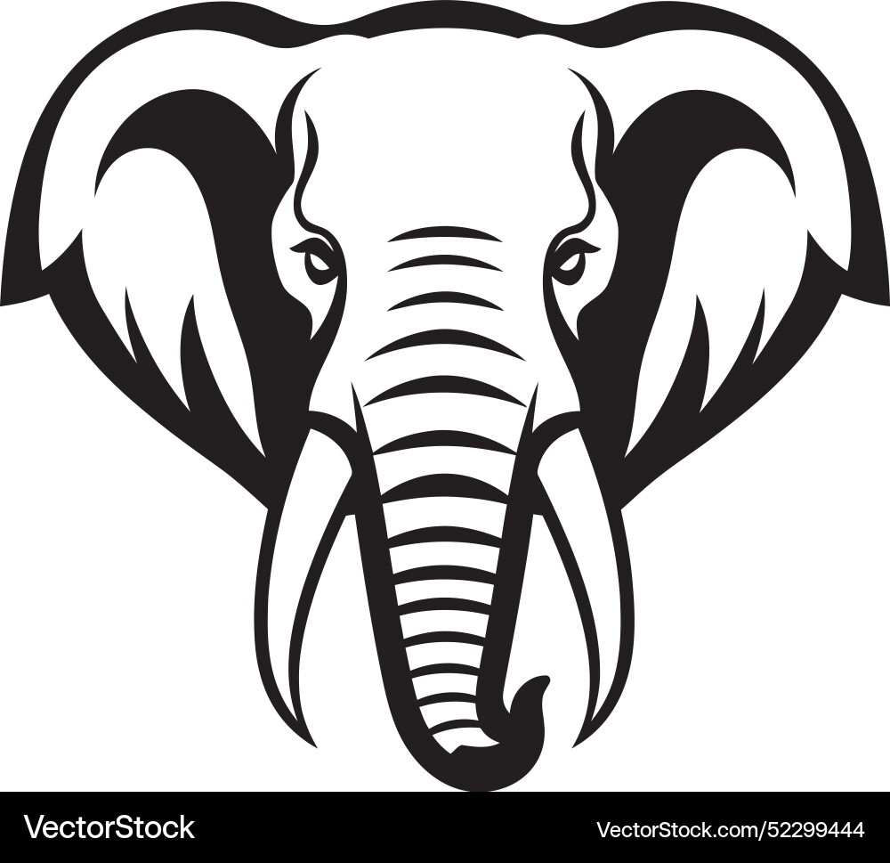 Graceful black elephant graphicintriguing Vector Image