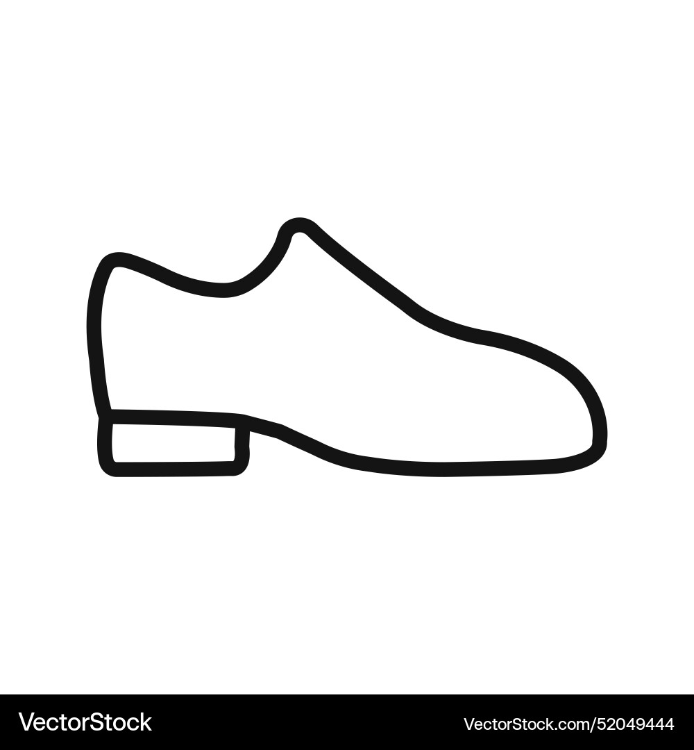 Men shoes icon linear graphics sign Royalty Free Vector
