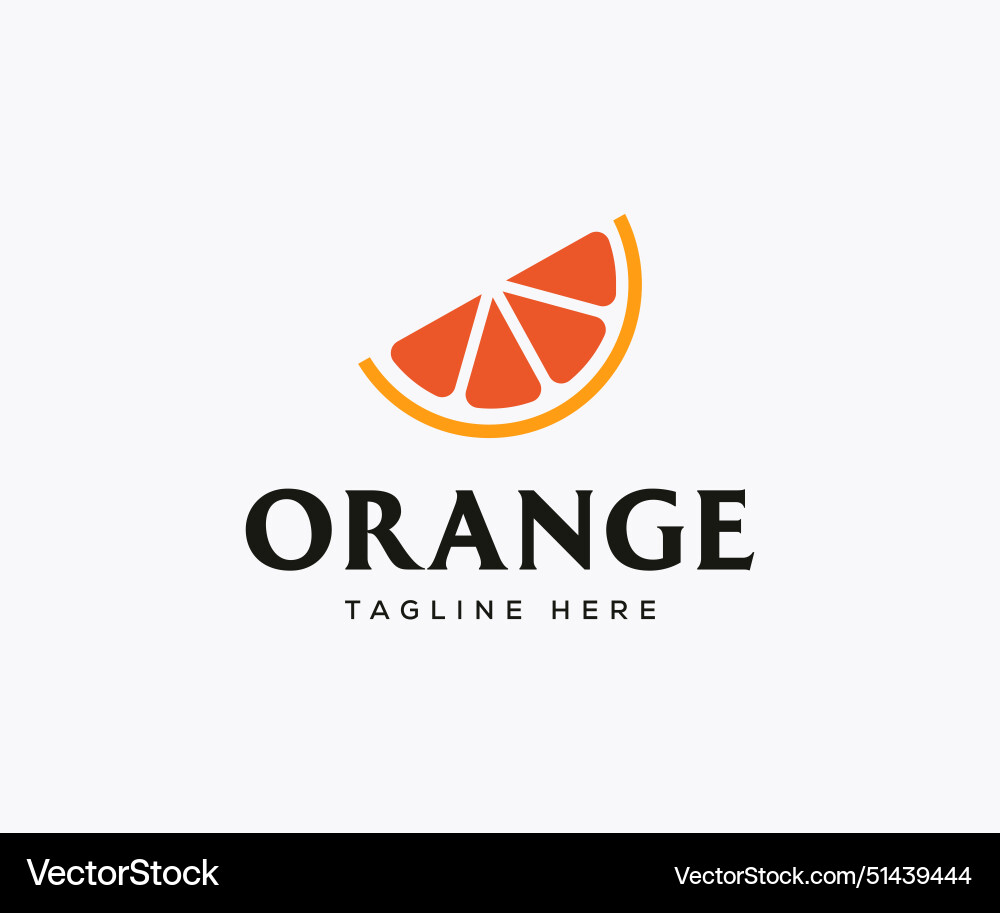 Orange logo design or simple Royalty Free Vector Image