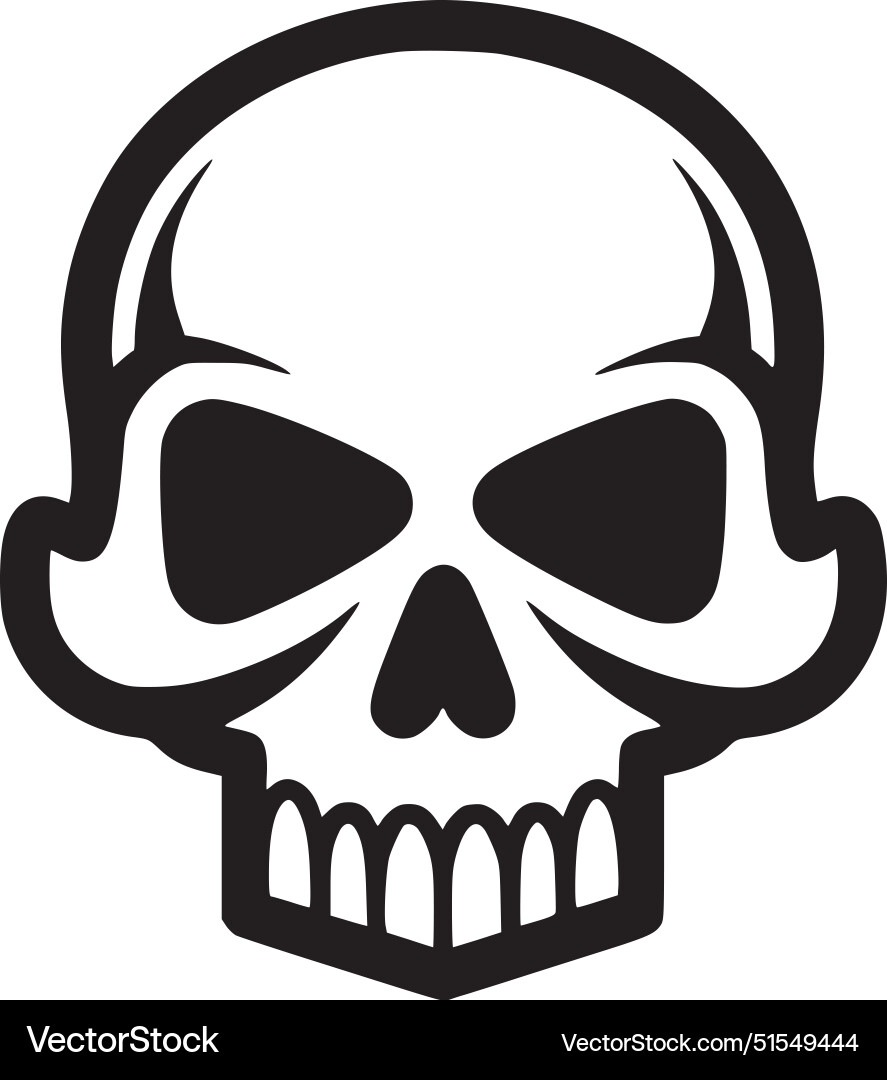 Skull - minimalist and simple silhouette Vector Image