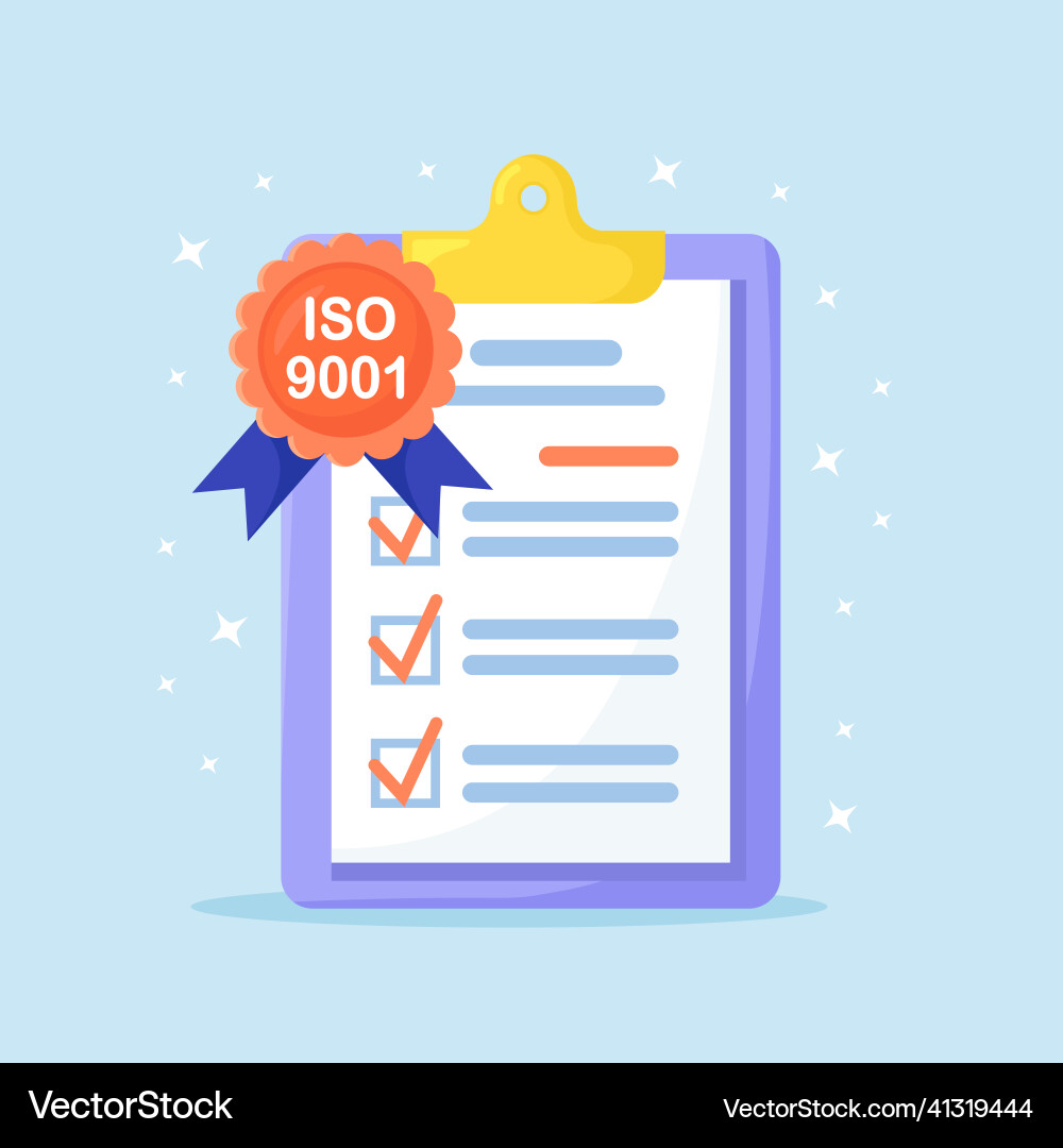 Standard for quality control management Royalty Free Vector