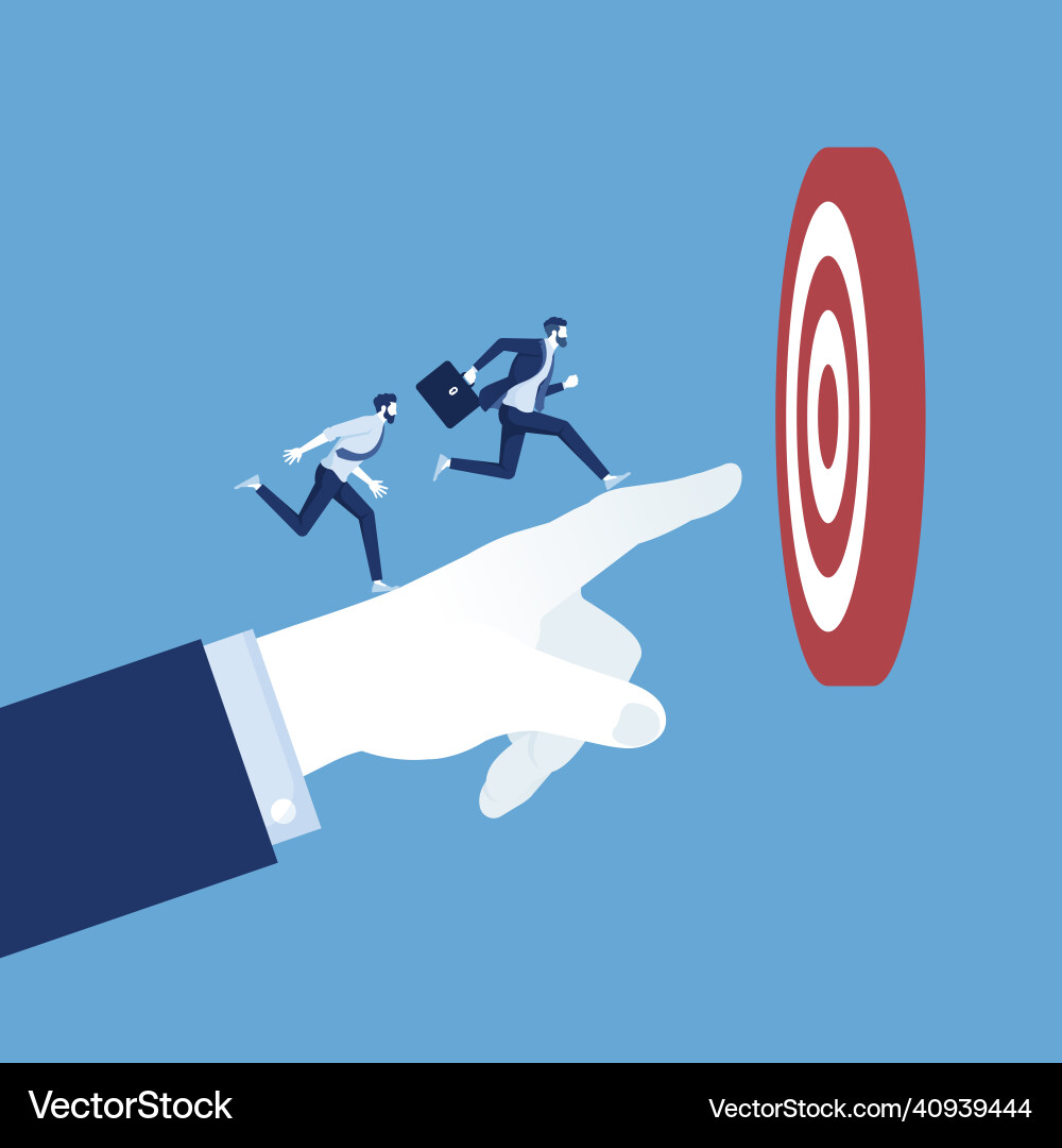 Successful way to setting goal concept Royalty Free Vector