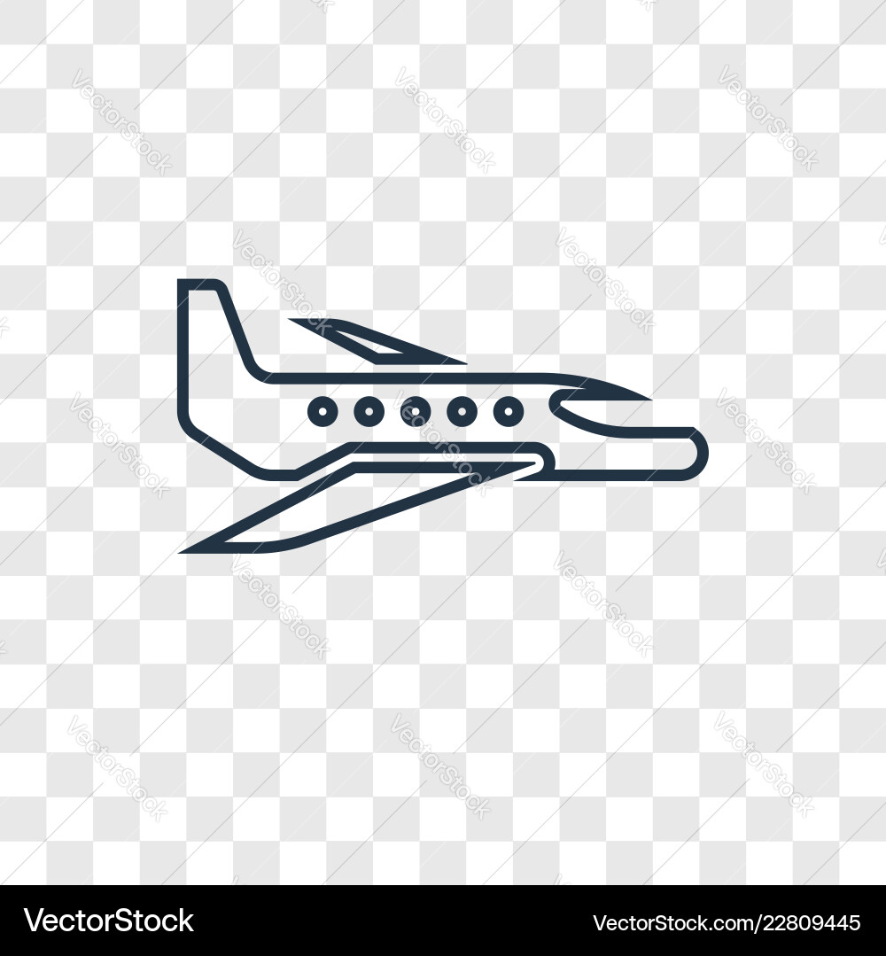 Airplane concept linear icon isolated Royalty Free Vector