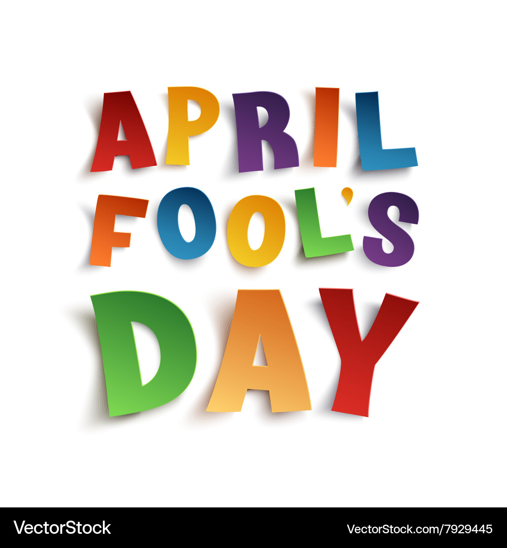 April fools day background template Royalty Free Vector