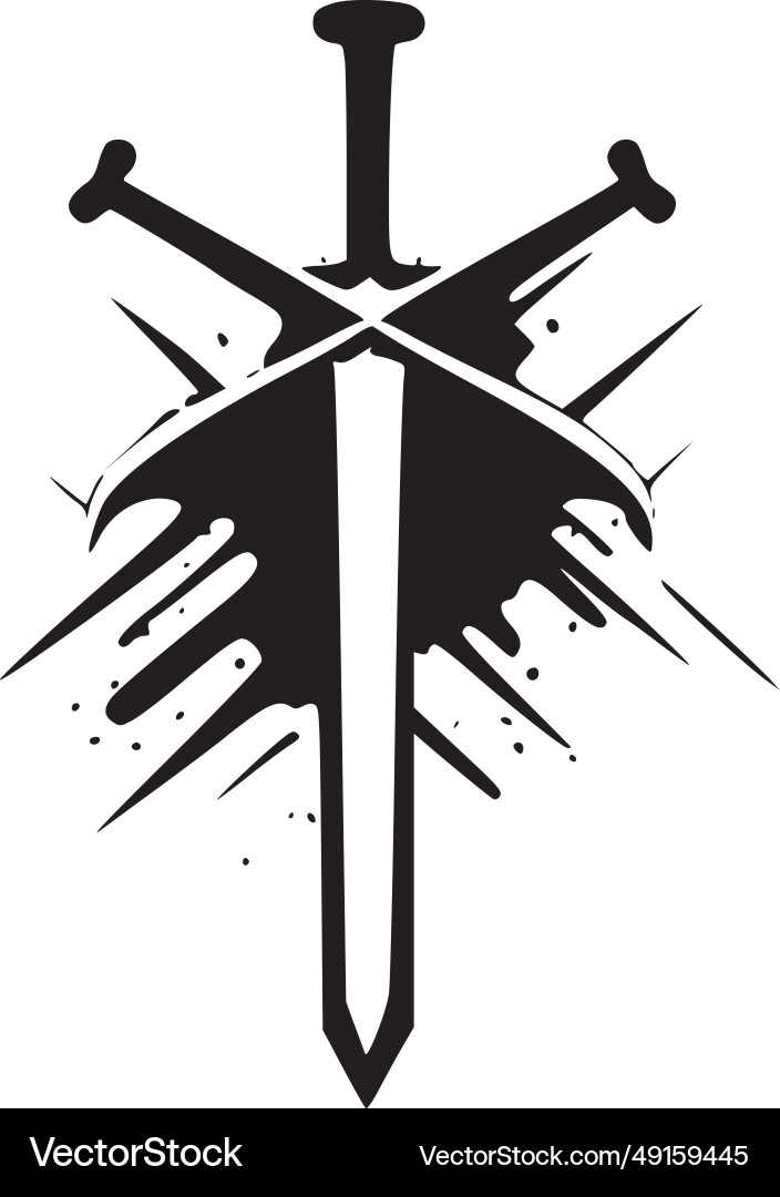 Crossed swords - high quality logo ideal Vector Image