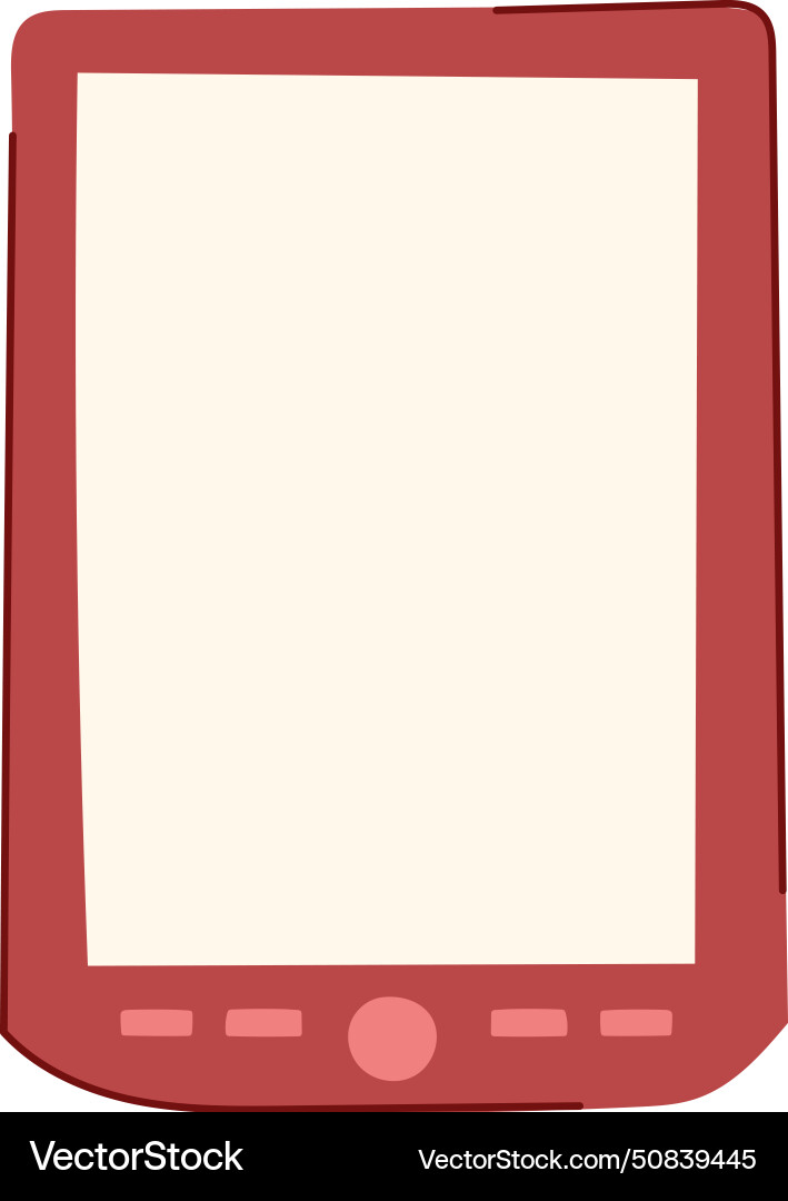 Ebook e-reader cartoon Royalty Free Vector Image