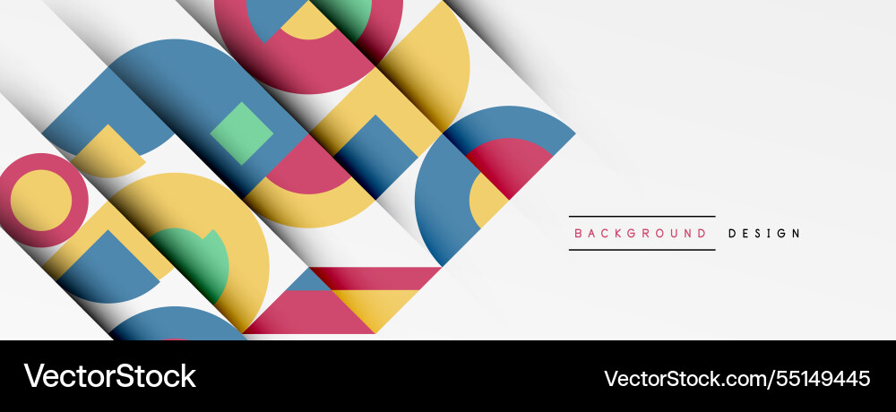 Geometric design abstract background - circles Vector Image