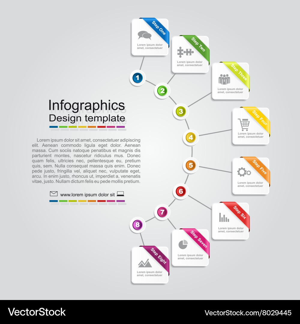 Infographic report template Royalty Free Vector Image