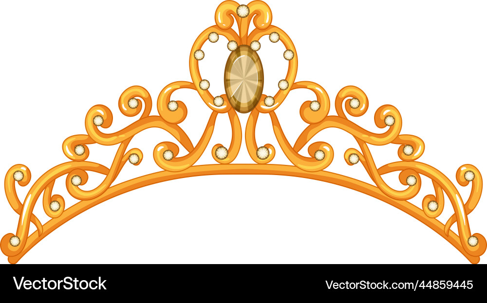 Princess tiara crown cartoon Royalty Free Vector Image