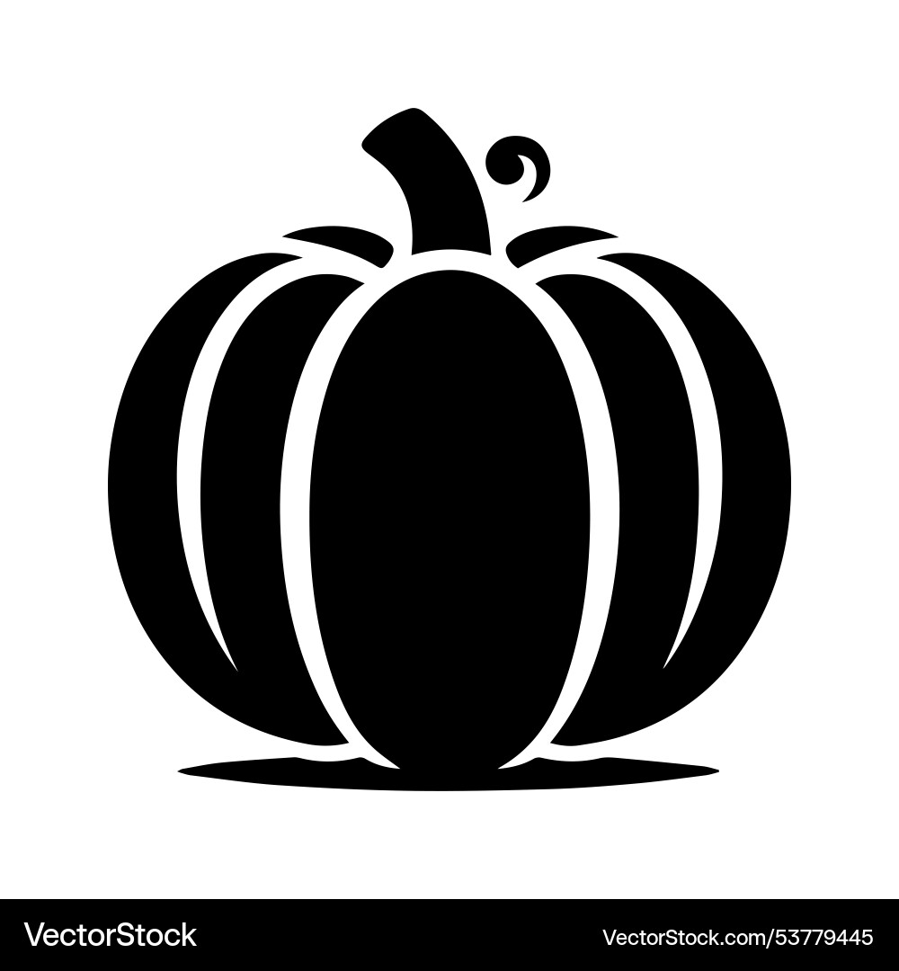 Pumpkin silhouette Royalty Free Vector Image - VectorStock