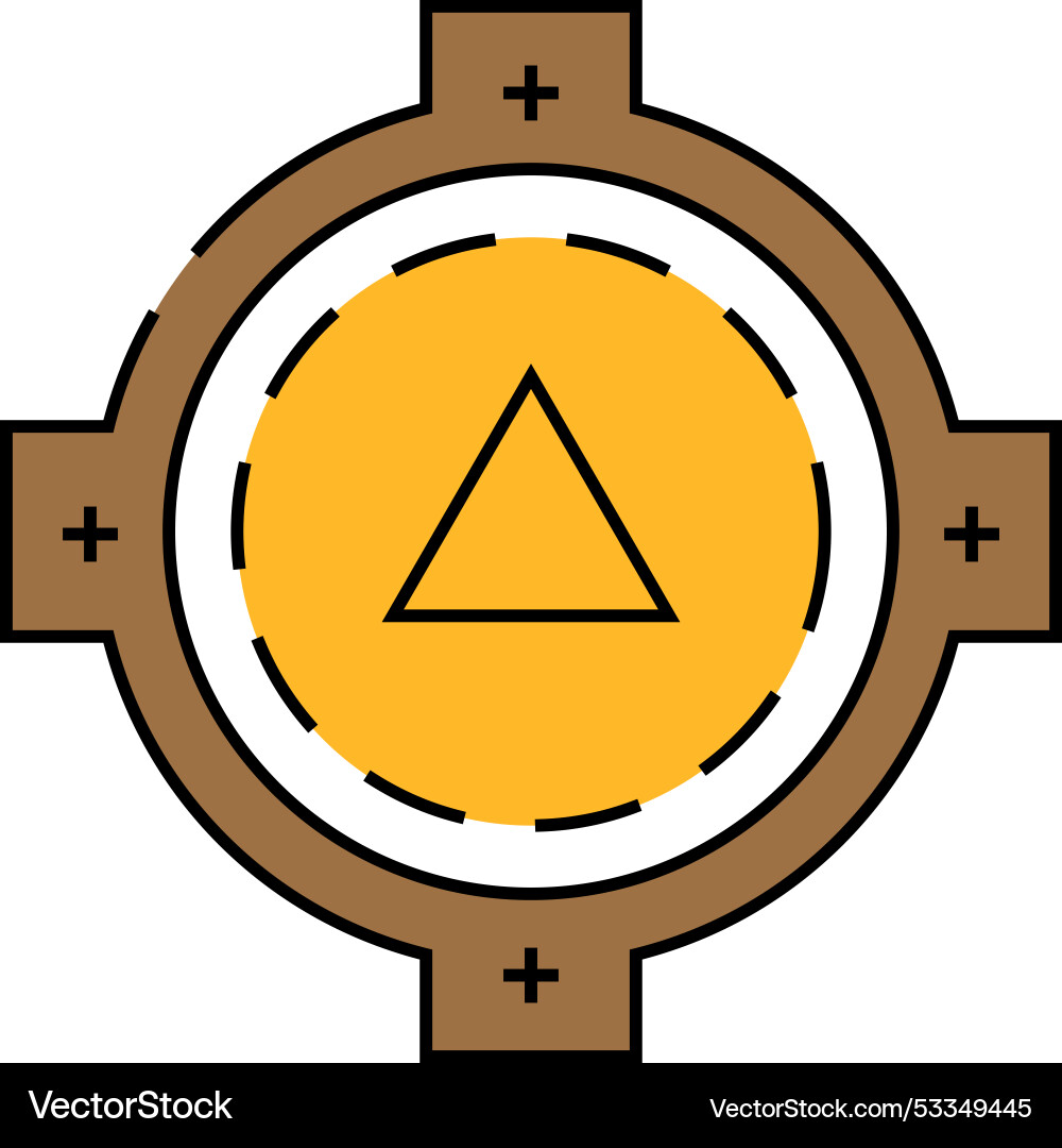 Survey marker civil engineer icon color Royalty Free Vector