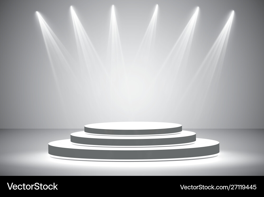 White round podium pedestal scene Royalty Free Vector Image