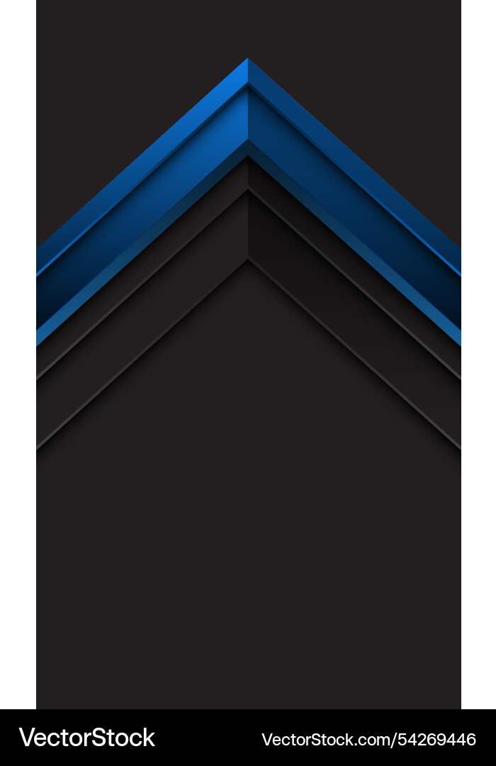 Abstract blue arrow direction geometric black Vector Image