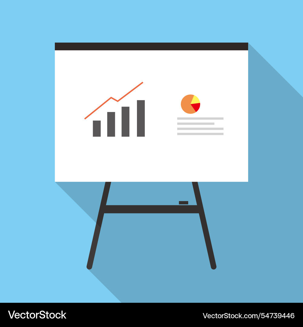 Business meeting presentation board Royalty Free Vector