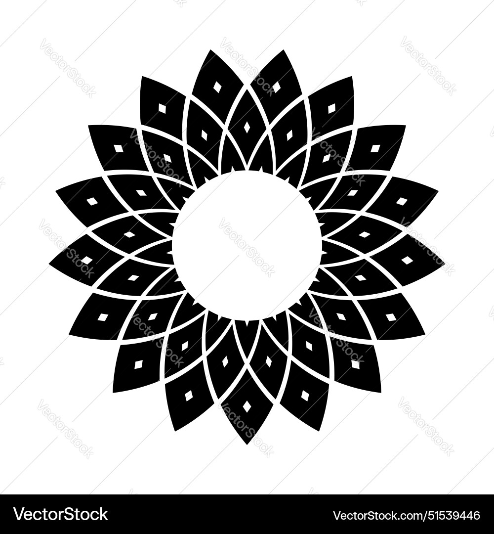 Flower radial pattern Royalty Free Vector Image