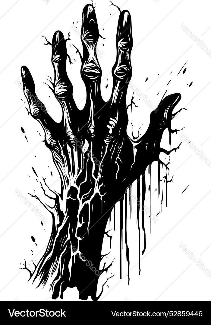 Haunting hold logo design eerie grasp symbol Vector Image