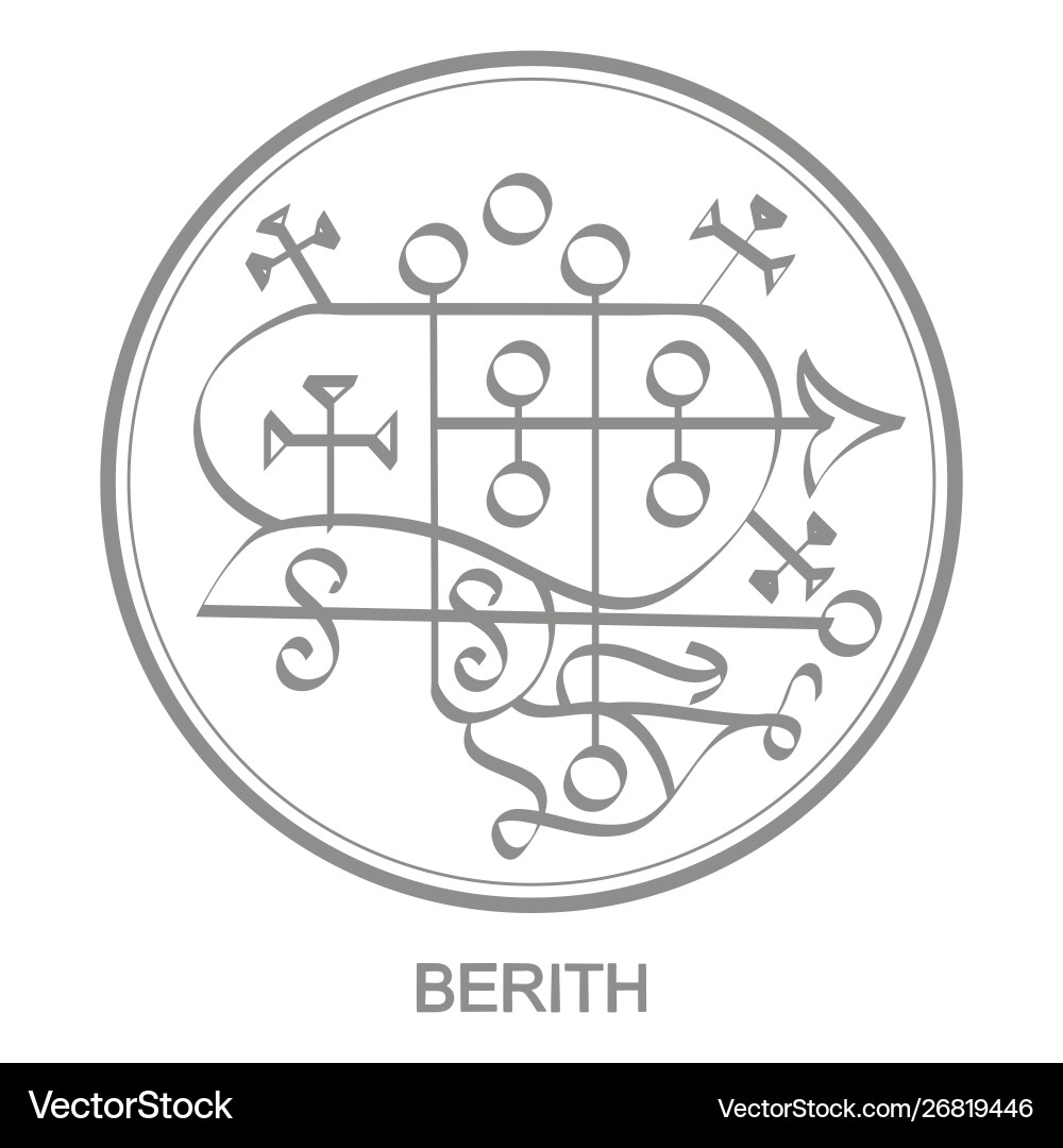 Icon with symbol demon berith Royalty Free Vector Image