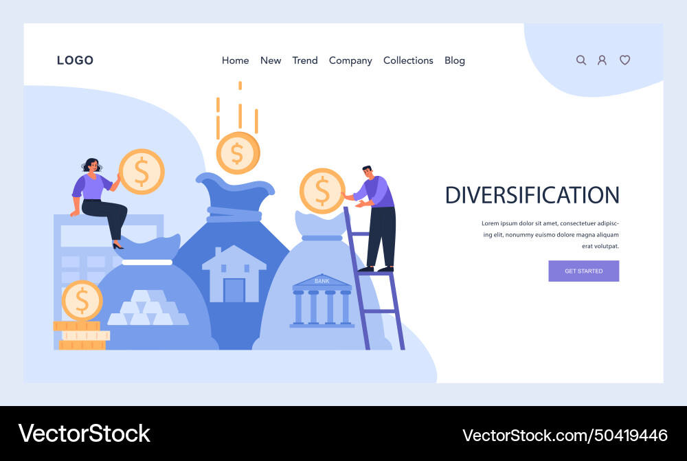 Investment strategy concept allocation Royalty Free Vector