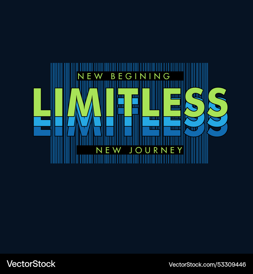 Limitless motivational typography inspirational Vector Image