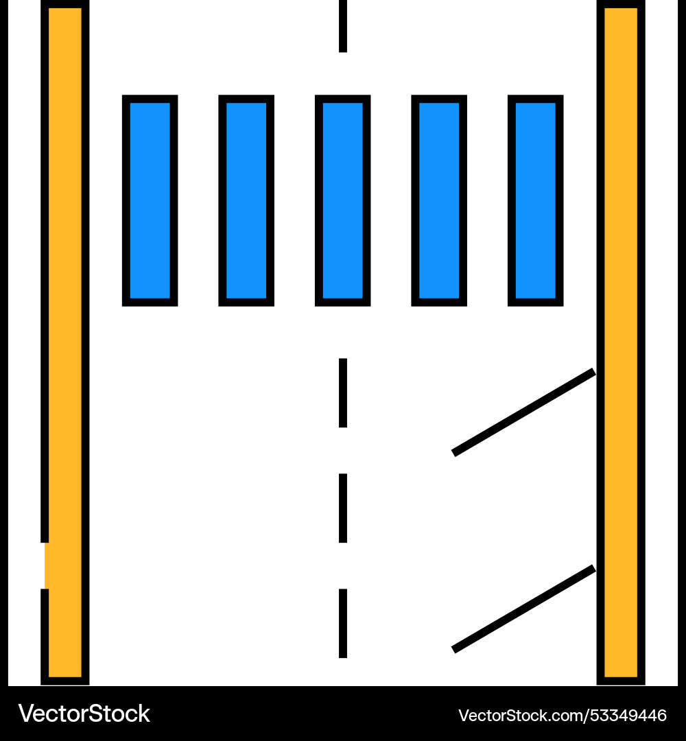 Road marking civil engineer icon color Royalty Free Vector