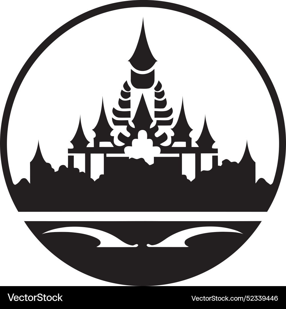 Temple tones monochromatic editionshadows Vector Image